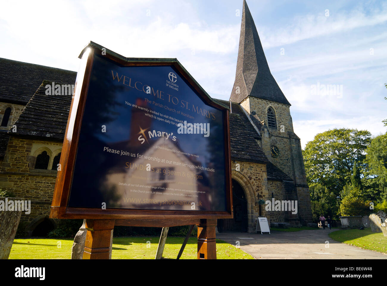 St Mary's church in Horsham, West Sussex, UK Stock Photo - Alamy