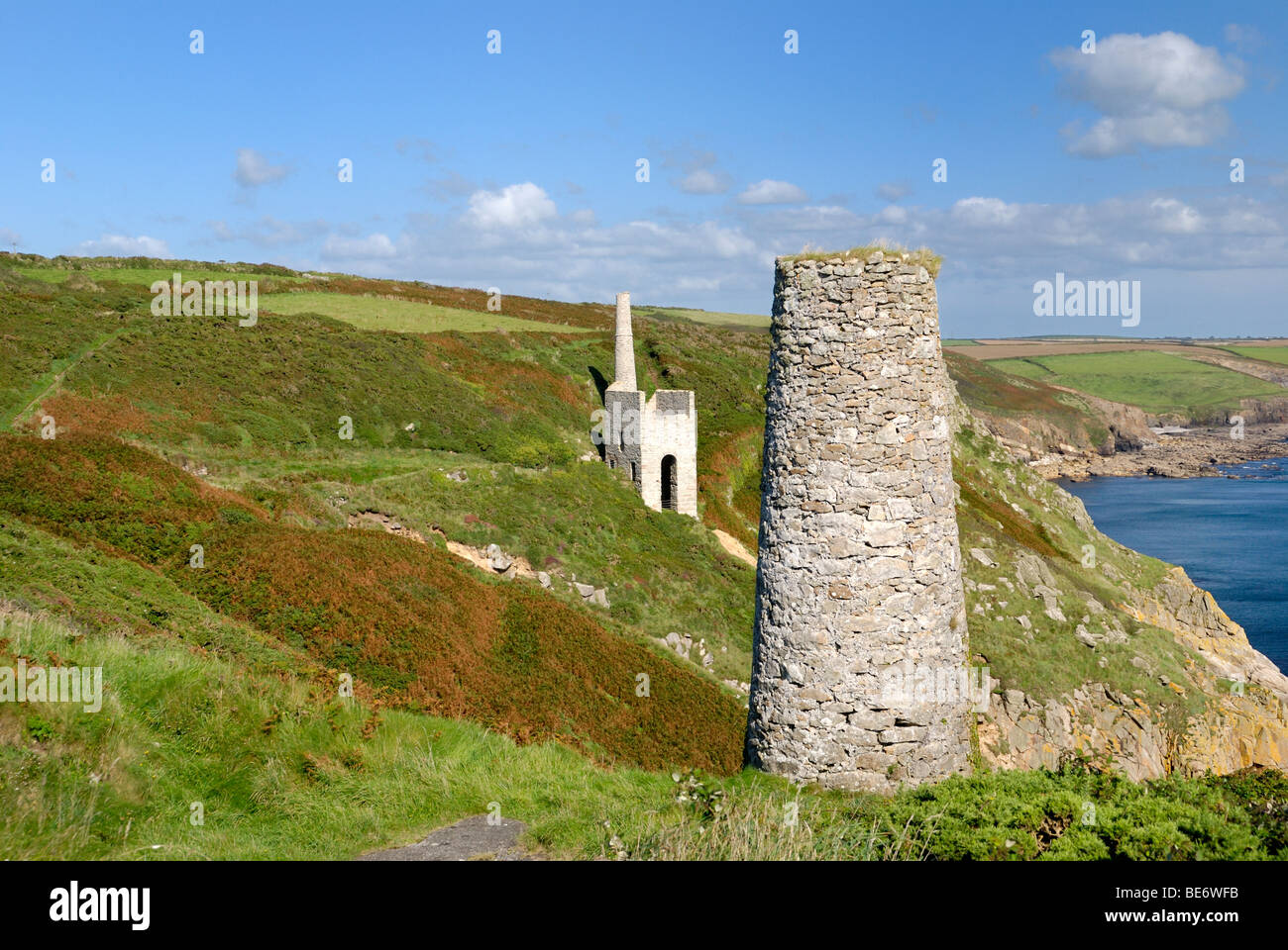 The ruins of a Cornish tin mine by the sea Stock Photo - Alamy