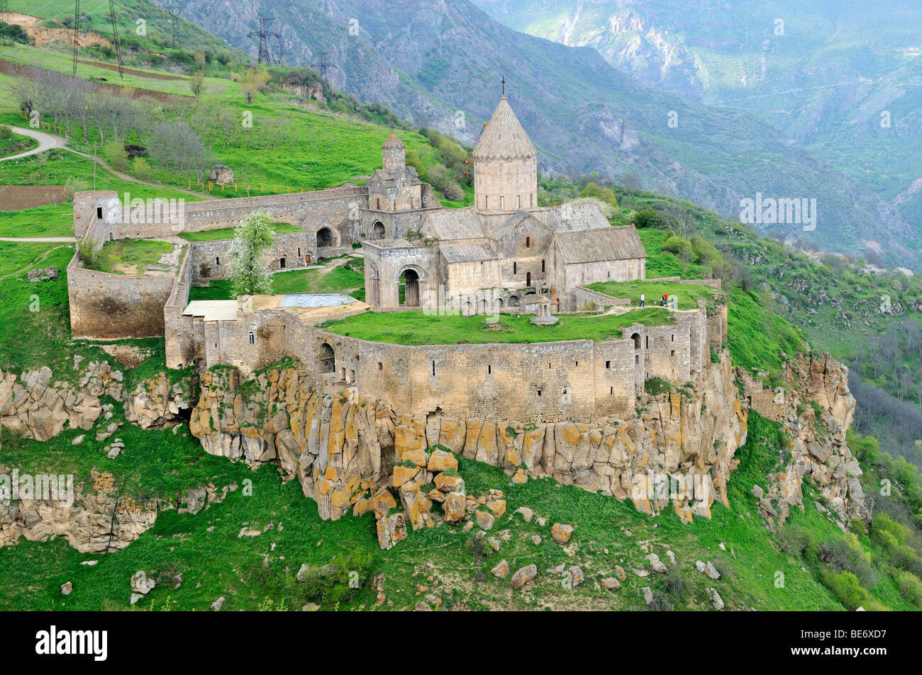 Historic Armenian Orthodox church at Tatev Monastery near Goris ...