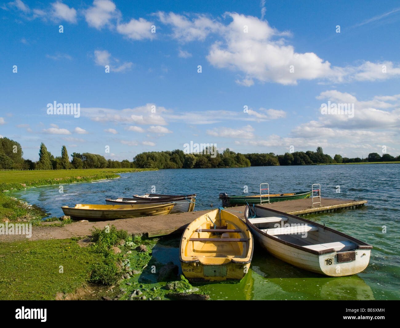 Boats in the lake at Colwick Country Park, Nottinghamshire England UK ...