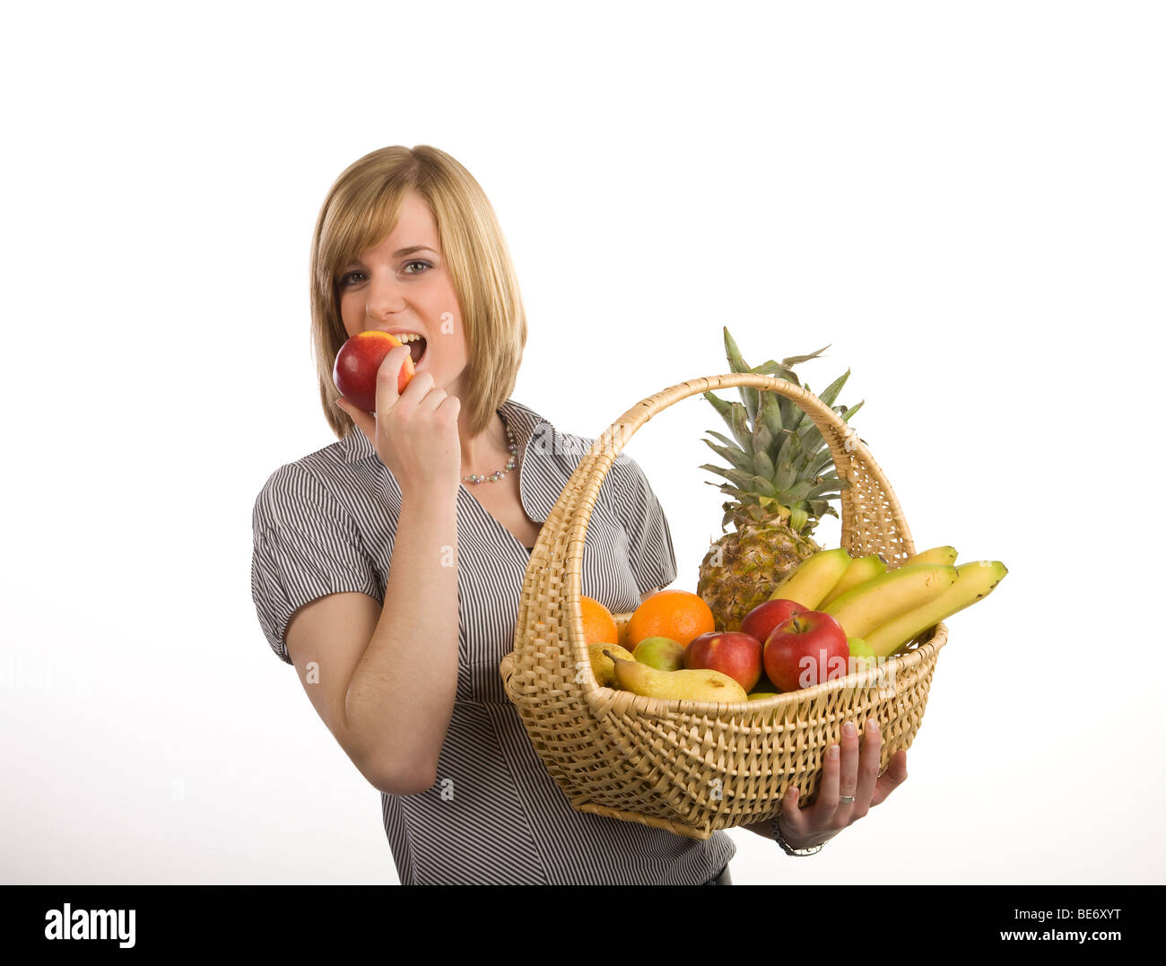Biting off a banana hi-res stock photography and images - Alamy