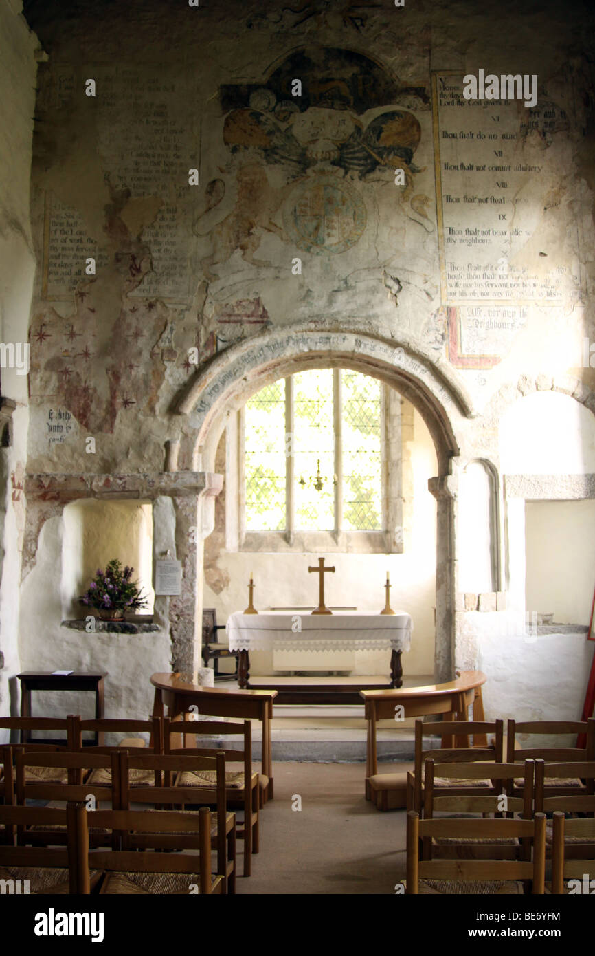 Inside the Church of St Martin in Wareham, Dorset, Inside is the effigy ...
