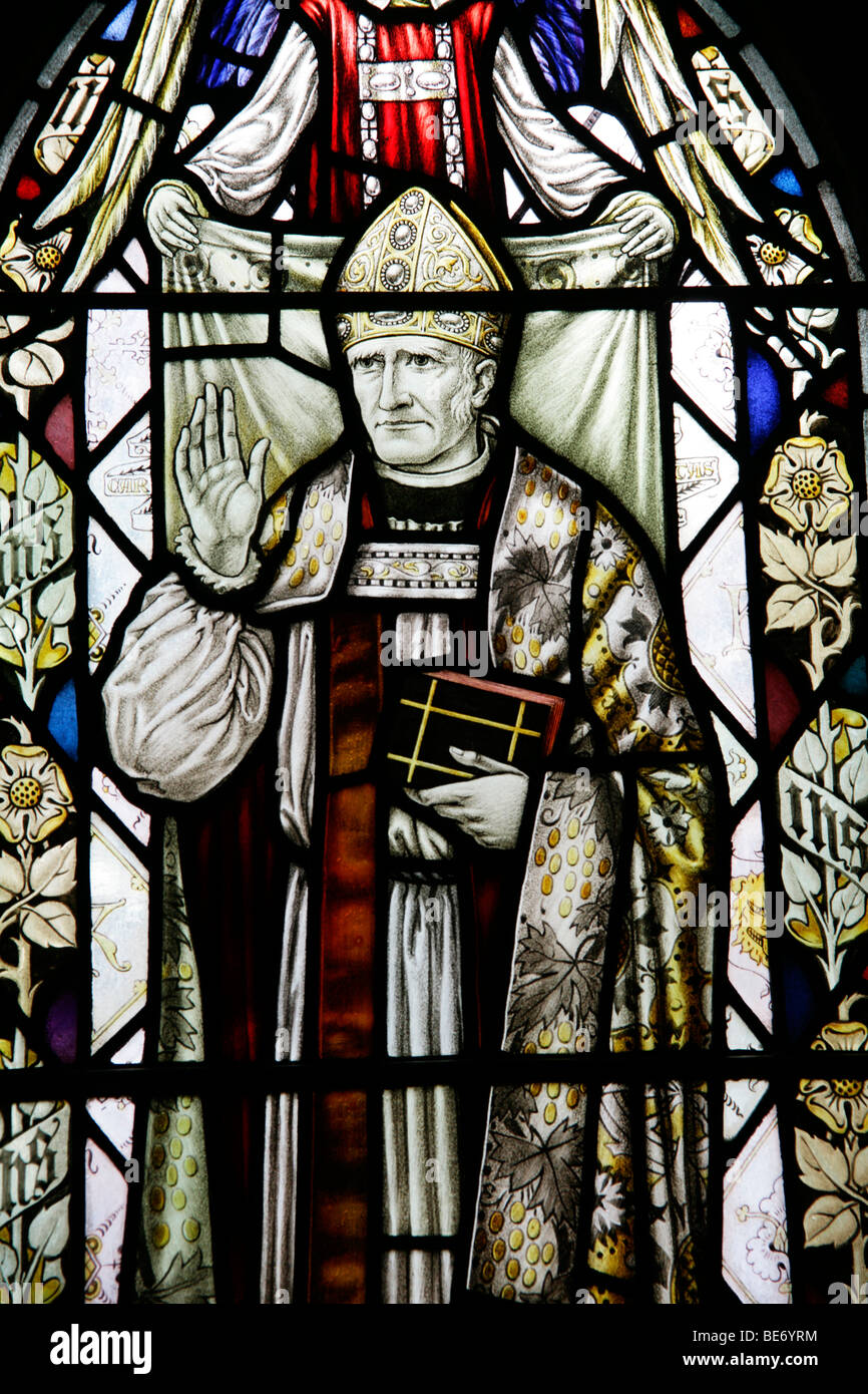A Stained Glass Window Depicting Bishop King of Lincoln, All Saints ...