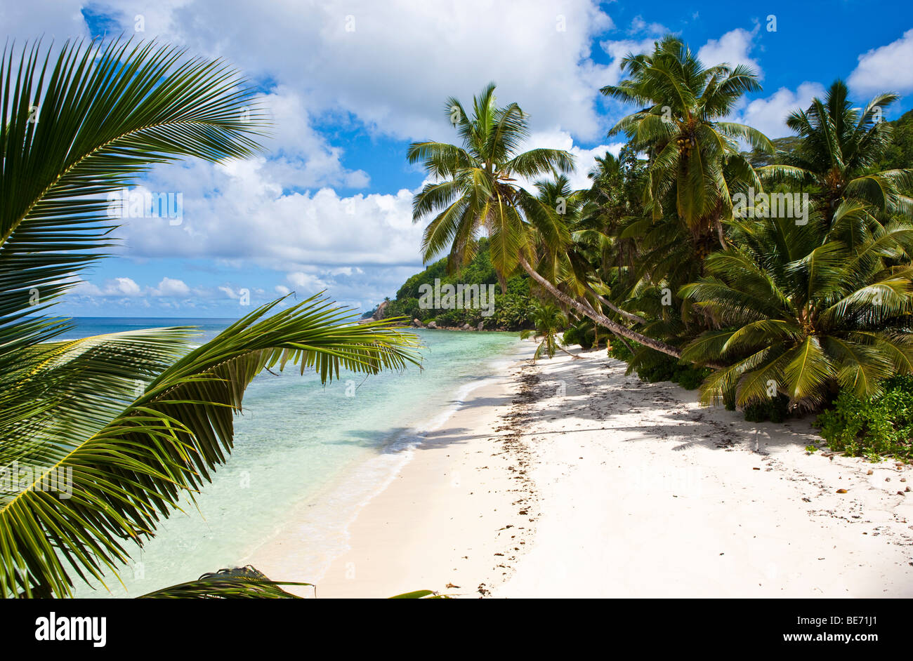 Lonely beach at Anse Baleine, Mahe Island, Seychelles, Indian Ocean ...