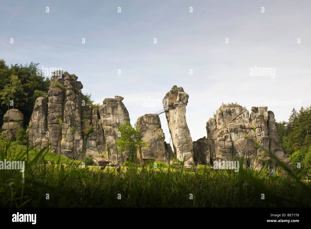 Externsteine, rock formation, North Rhine-Westphalia, Germany, Europe ...