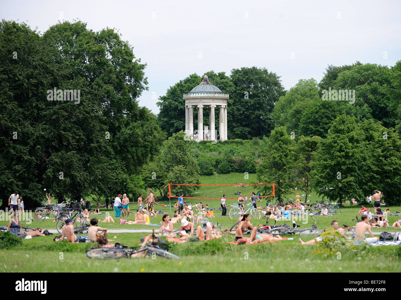 Monopteros in the English Garden in Munich, Upper Bavaria, Bavaria ...