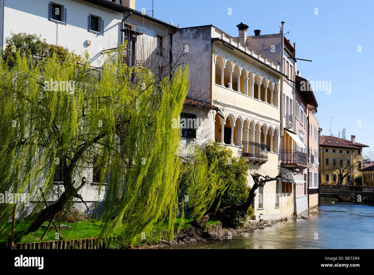 Old town above the river Livenza, Sacile, Friuli-Venezia Giulia, Italy ...