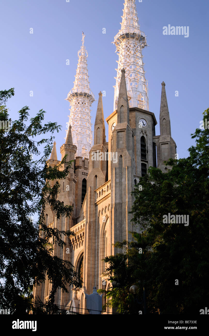 Indonesia jakarta cathedral catholic church hi-res stock photography ...