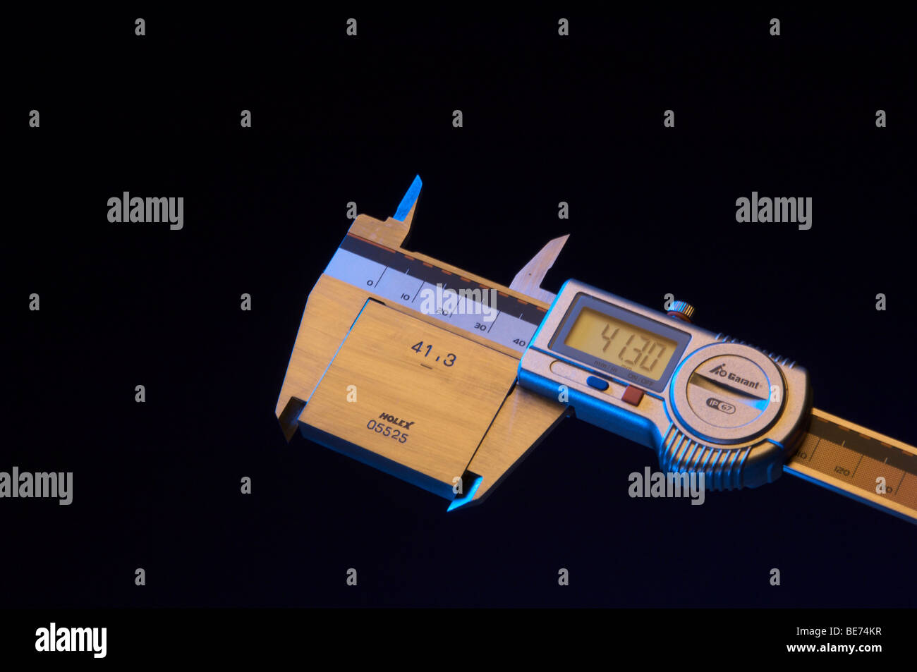 Caliper with a calibration block Stock Photo - Alamy