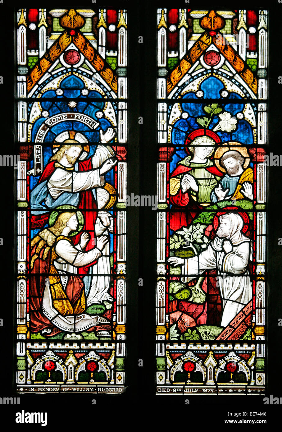 Stained Glass Windows Depicting John 11:43 The Raising of Lazarus, St ...