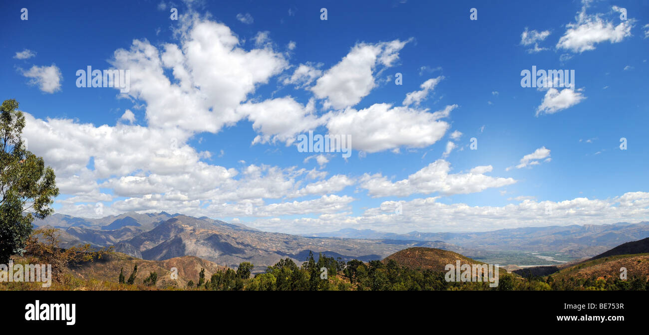 Colorful landscape in Cajabamba in the northern Andes of Peru Stock ...