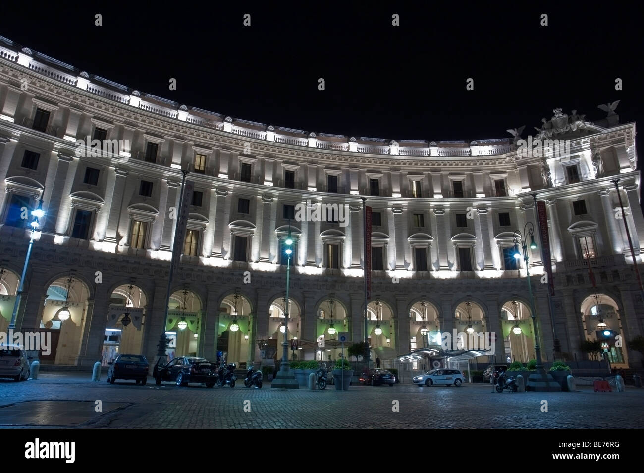 Rome, Italy. The left building of the two buildings that constitute the ...