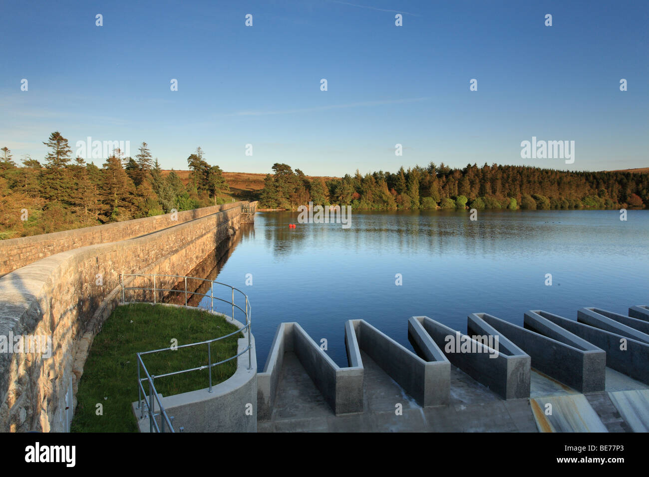 Venford Reservoir in early autumn, Dartmoor, Devon, England, UK Stock ...