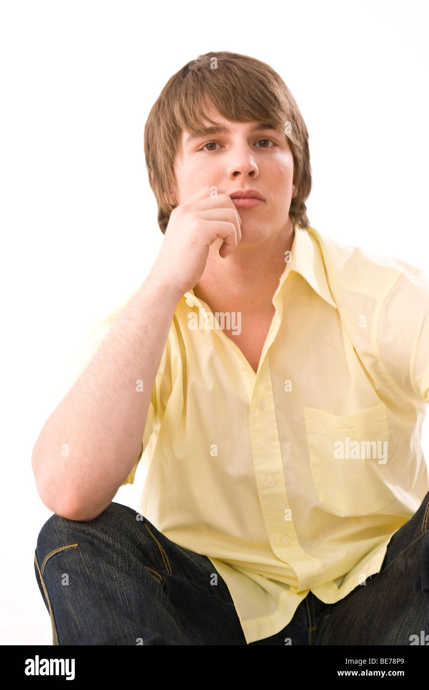 Portrait of a disappointed young man Stock Photo - Alamy
