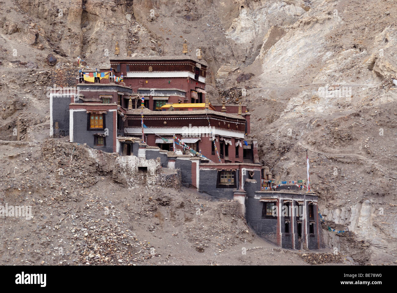 Tibetan temple and monastery complex built in Sakya architecture and ...