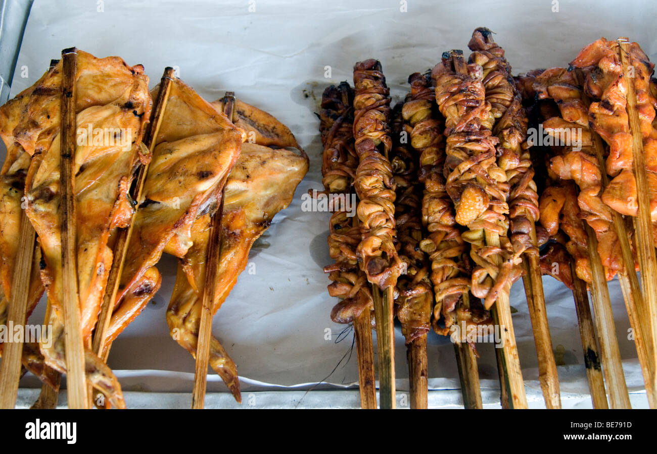 Chicken kebab stall, Ubon Ratchathani, Thailand Stock Photo - Alamy