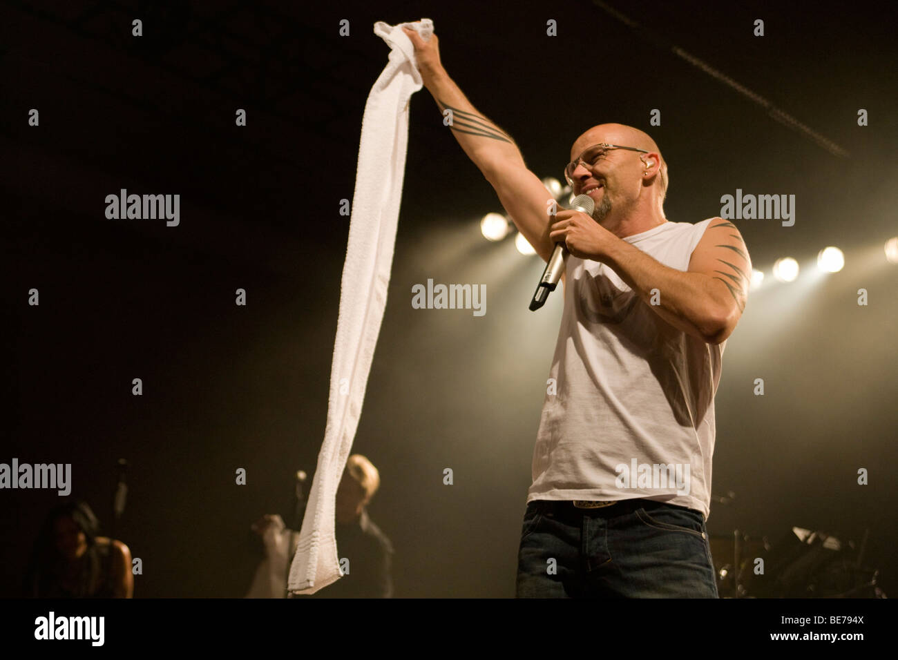 German singer and musician Thomas D performing live in the Swiss Life ...