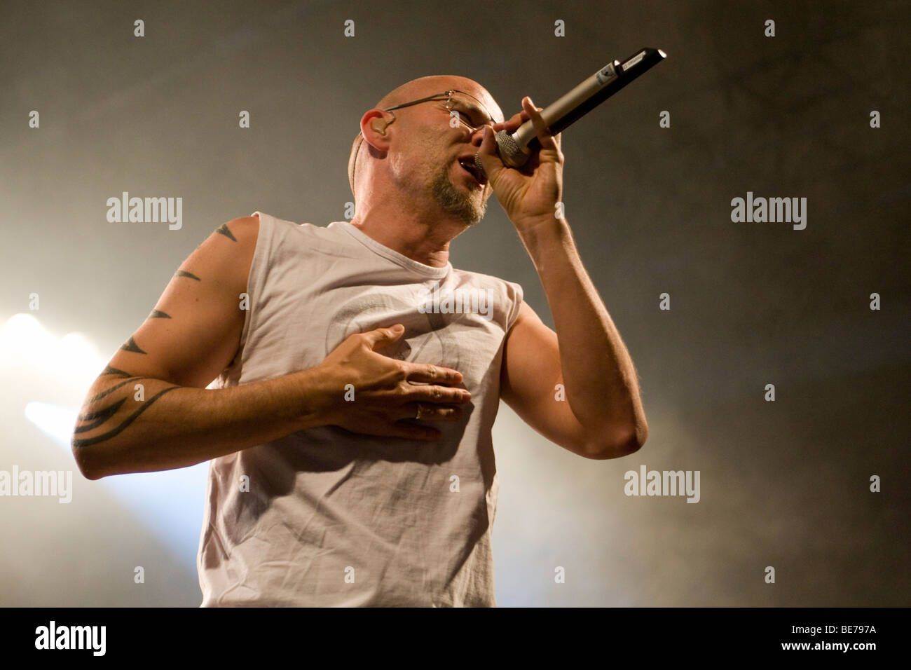 German singer and musician Thomas D performing live in the Swiss Life ...