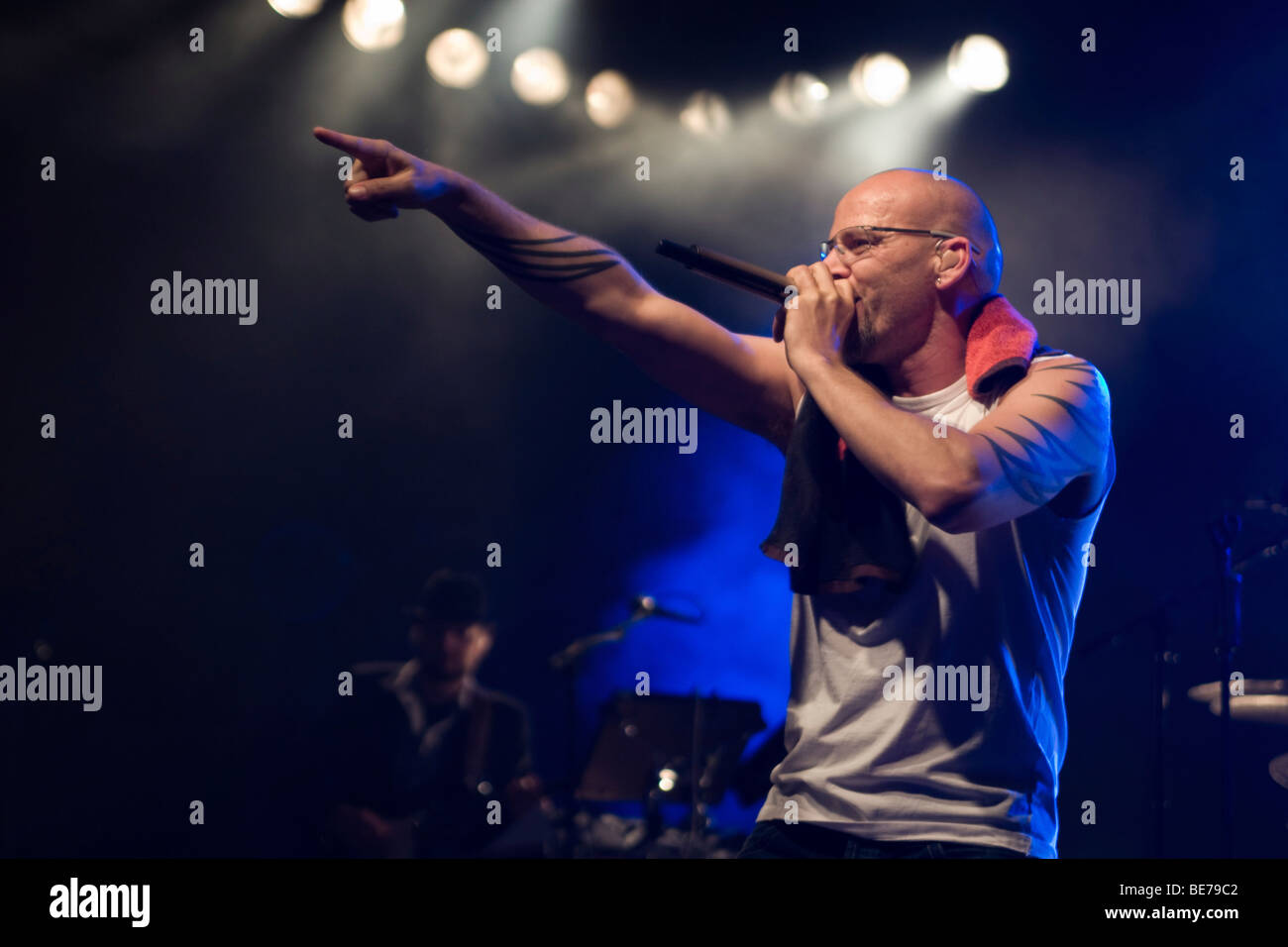 German singer and musician Thomas D performing live in the Swiss Life ...