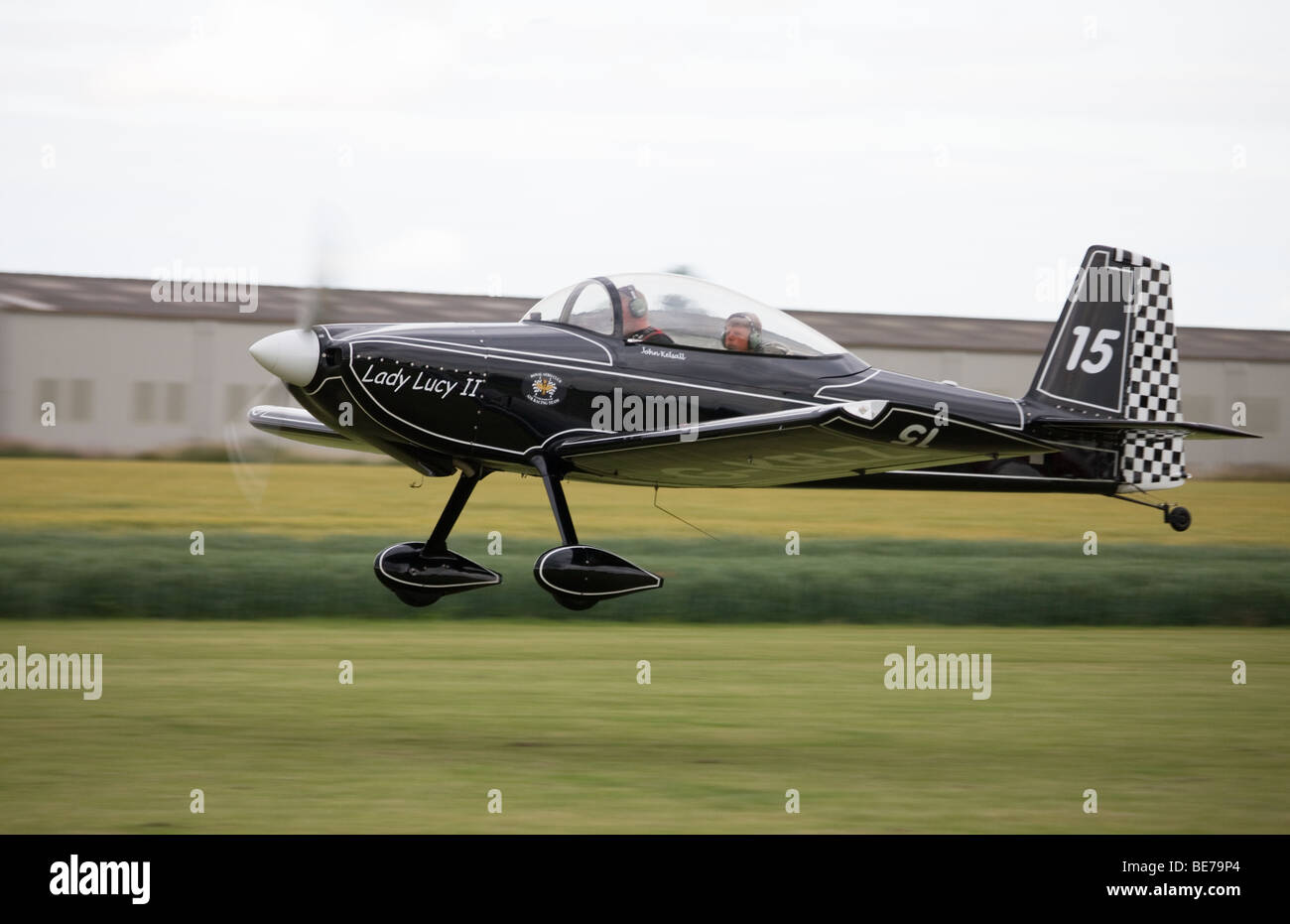 Vans RV-7 'Lady Lucy II' G-KELS in flight taking-off from Breighton ...