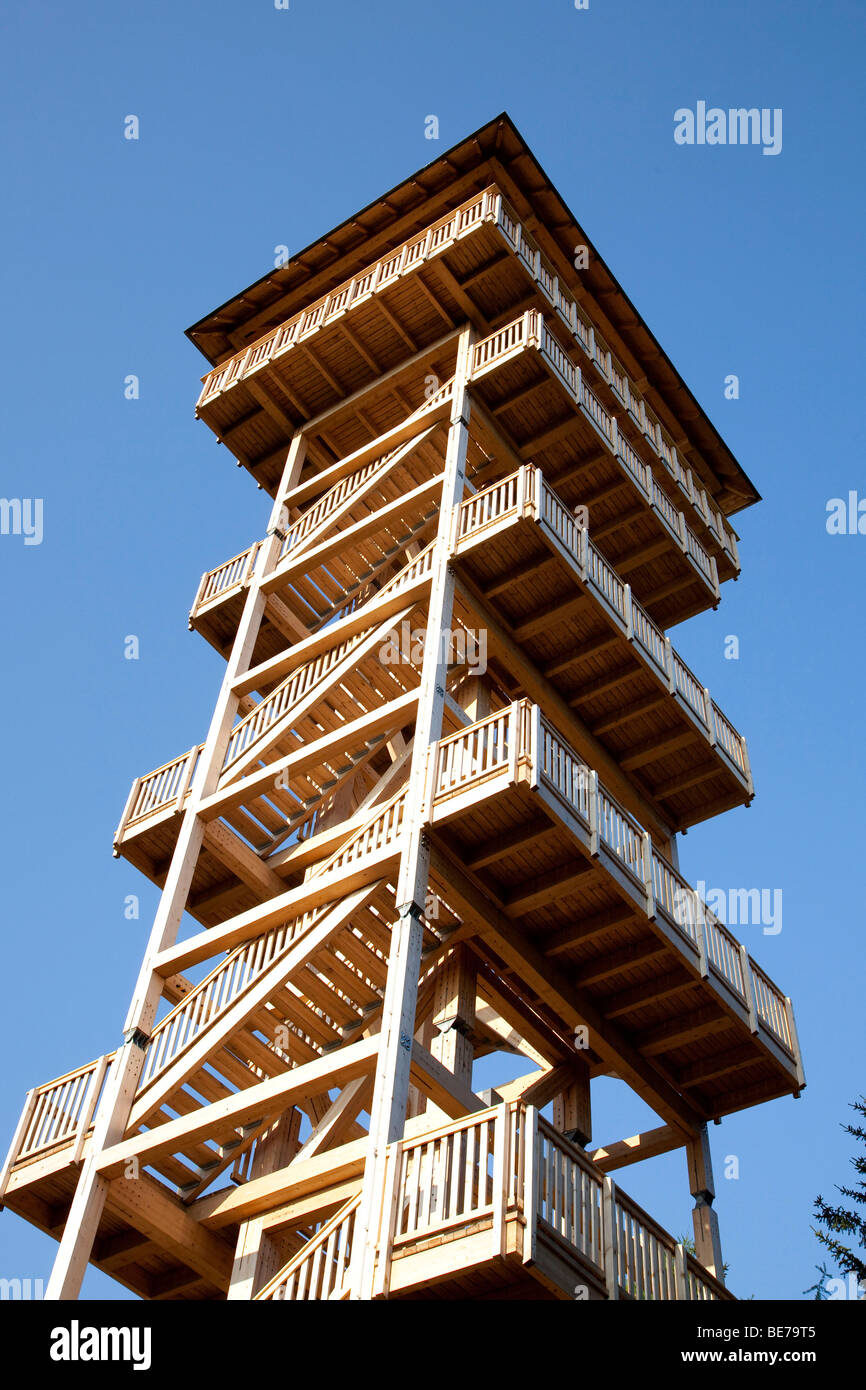 Observation tower Alpenblick near Ulrichsberg in the Muehlviertel area ...