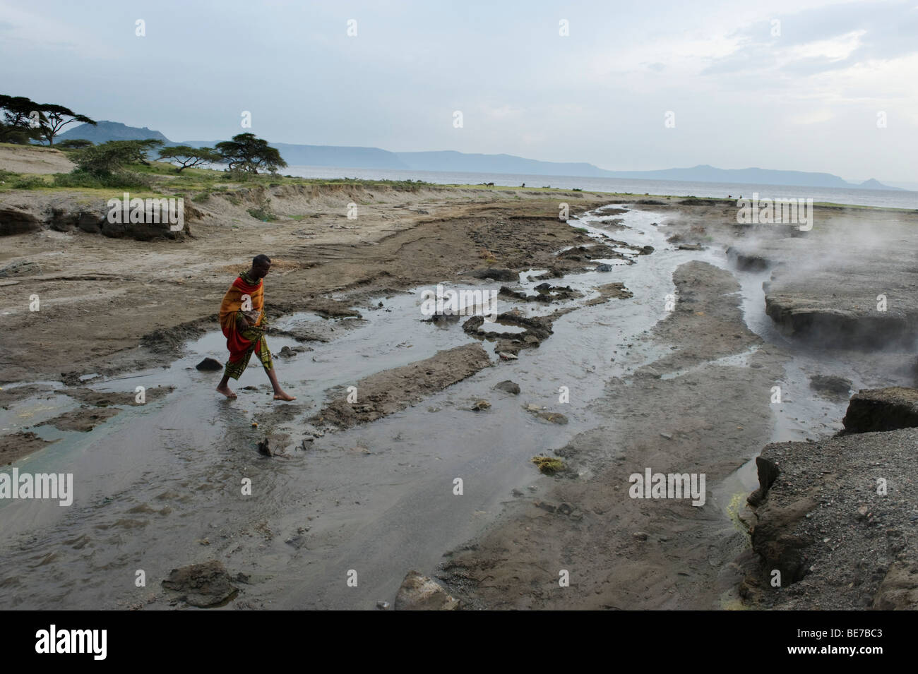 Hot springs at lake Shala, Abiata-Shala National Park, Ethiopia Stock ...