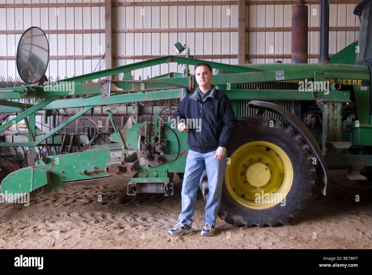 man with farm equipment Stock Photo - Alamy