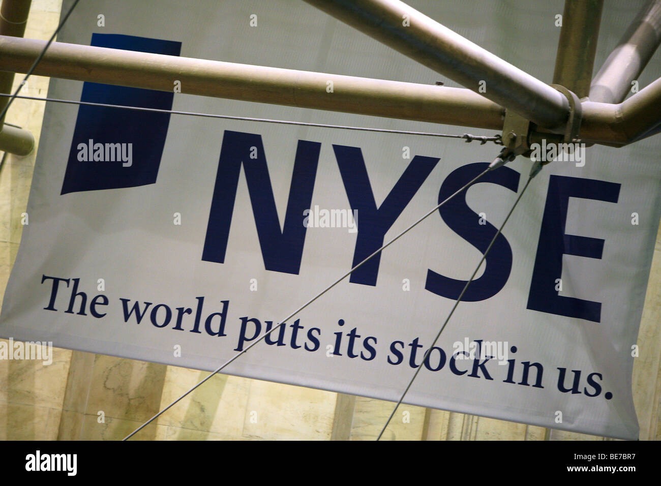 New York Stock Exchange Euronext logo displayed in the New York Stock ...