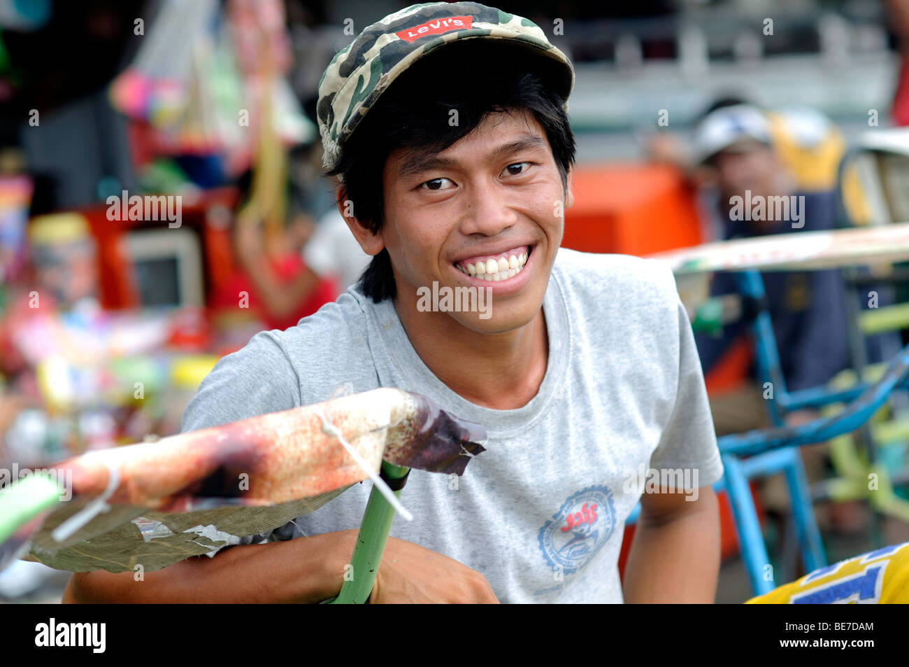 pedicab driver carbon market downtown cebu city philippines Stock Photo ...