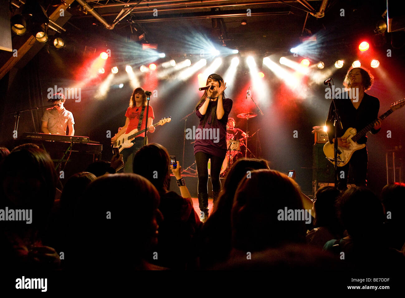 The German singer Jennifer Weist aka Jennifer Rostock live with band in ...