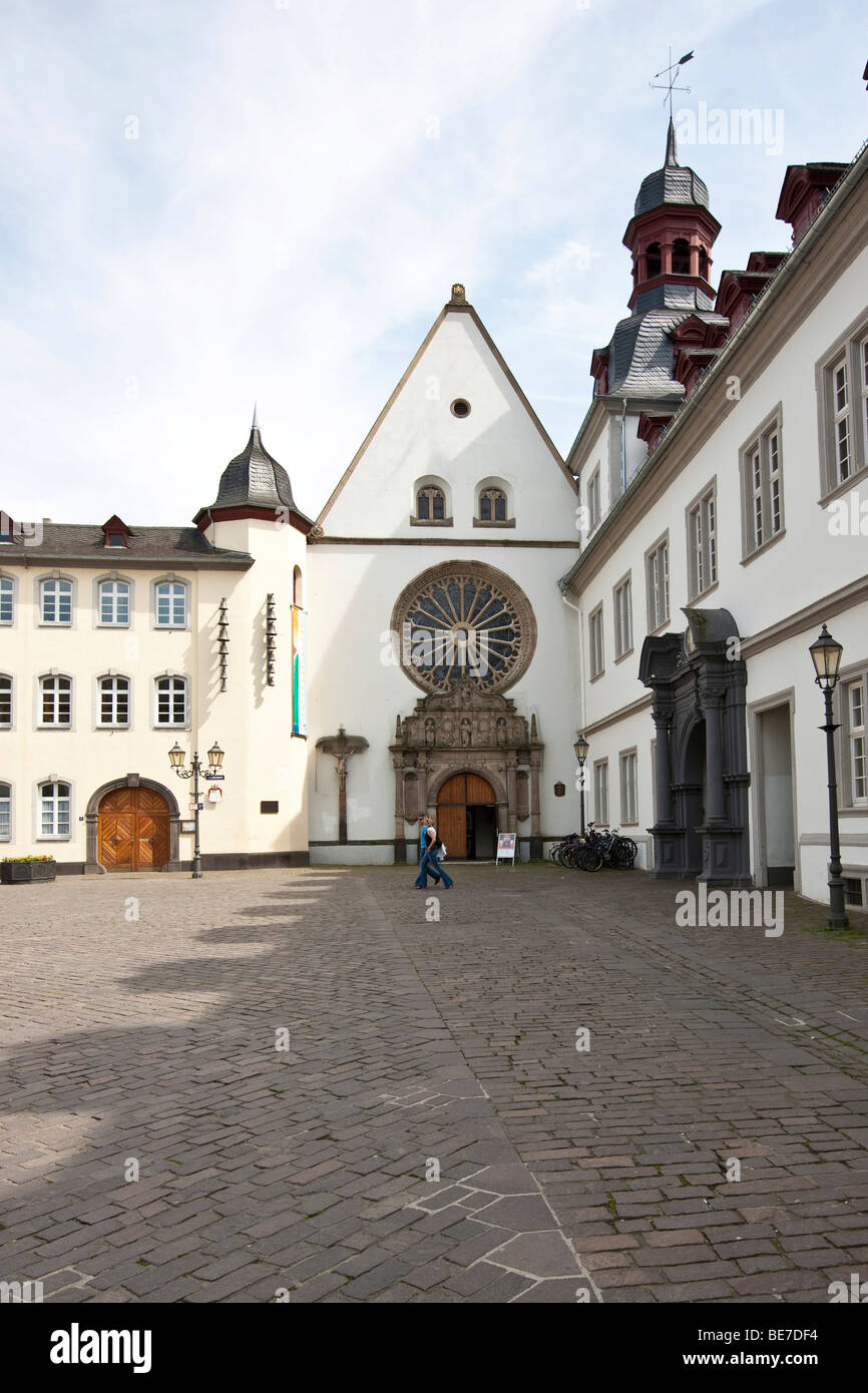 Jesuitenplatz Square, town hall in the back, Koblenz, Rhineland ...