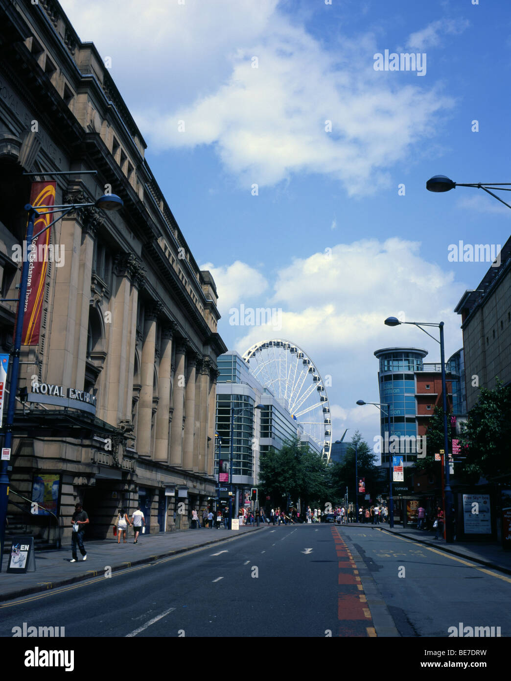 Cross Street and The Wheel of Manchester, ManchesterEngland Stock Photo ...