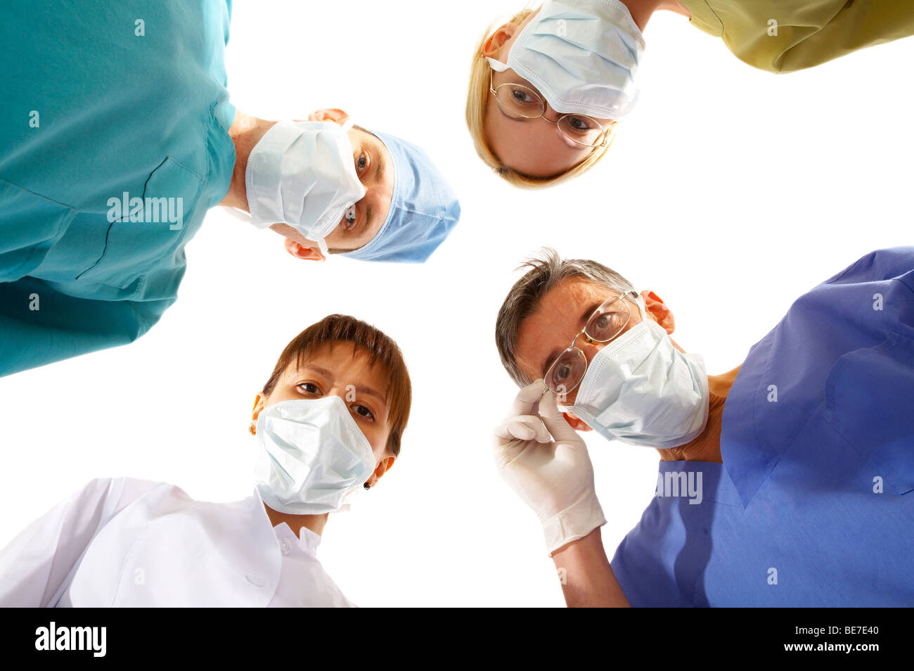 medical team of two men and two women Stock Photo - Alamy