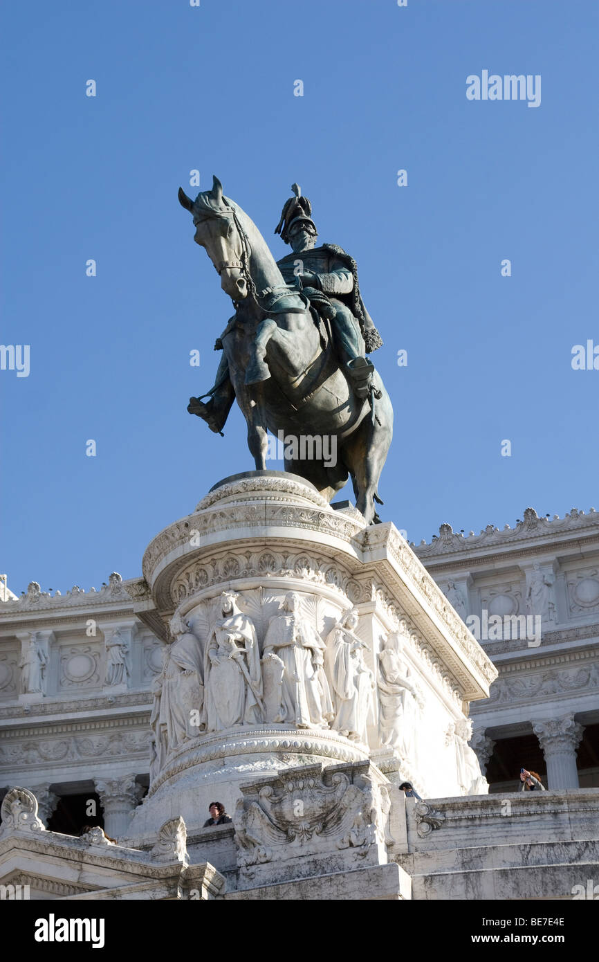 Statue of Victor Emmanuel II at the Altare della Patria monument in ...