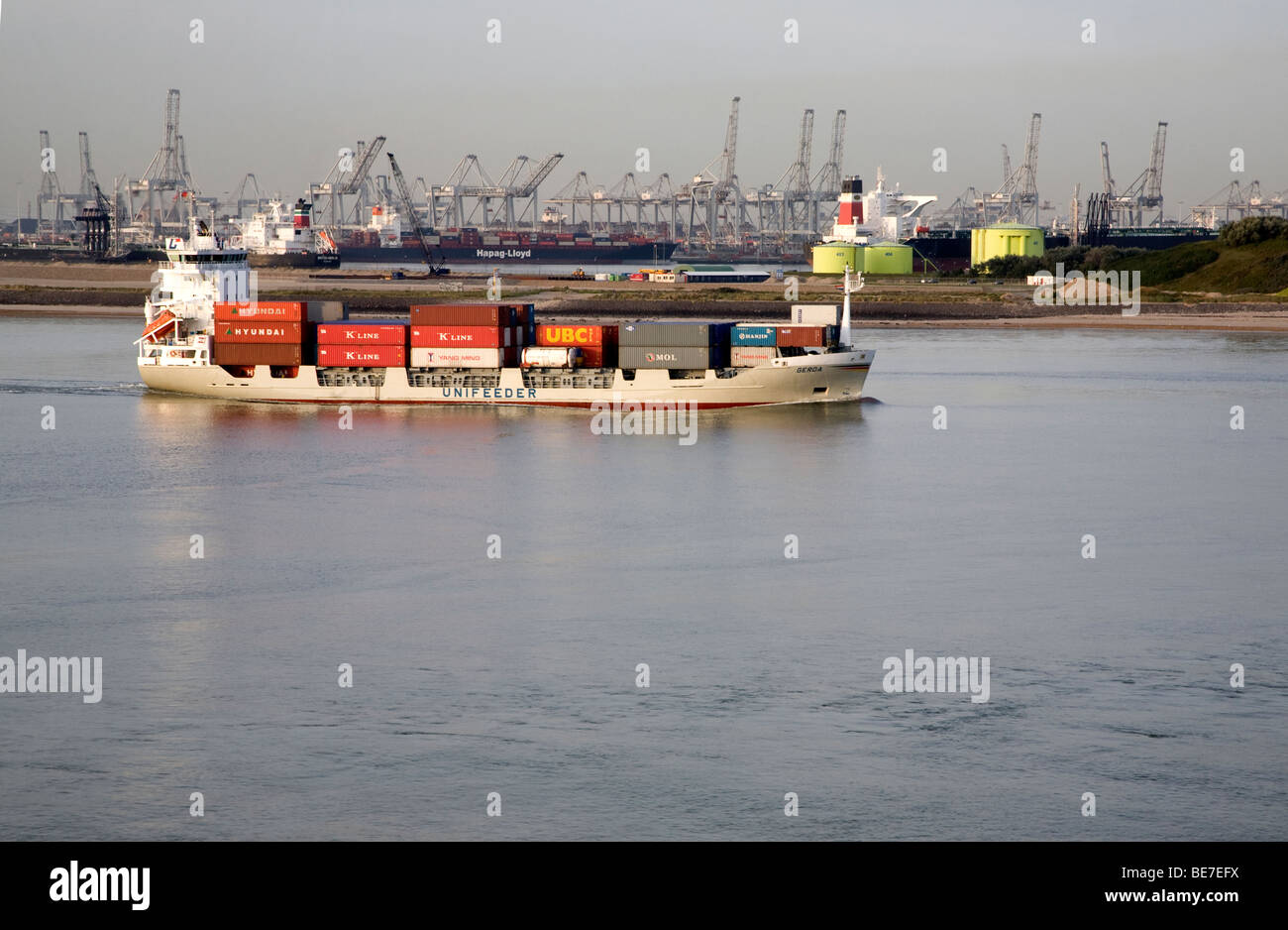 Container ship Port of Rotterdam, Holland Stock Photo - Alamy