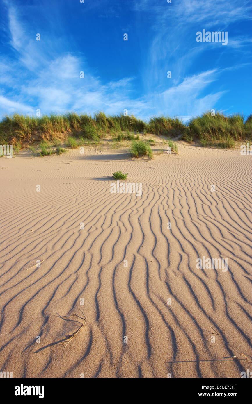 Sand Patterns and Sand Dunes at Holkham Bay on the North Norfolk Coast ...