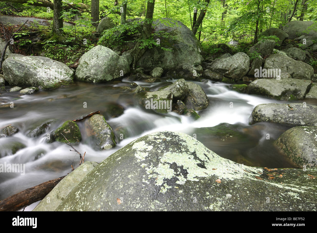 Water flows down a river located in the State of Virginia Stock Photo ...