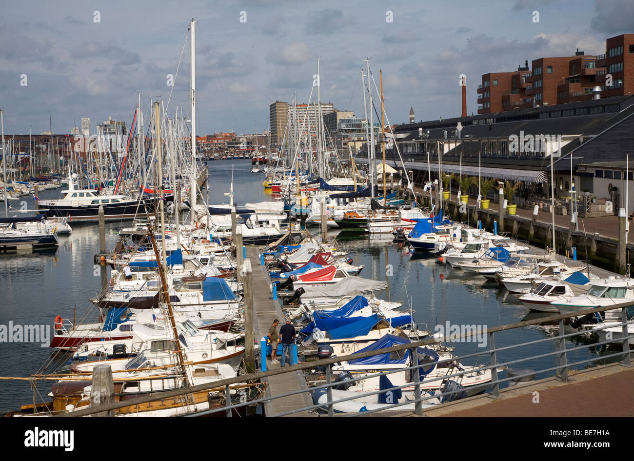 Leisure boats Scheveningen harbour Holland Stock Photo - Alamy