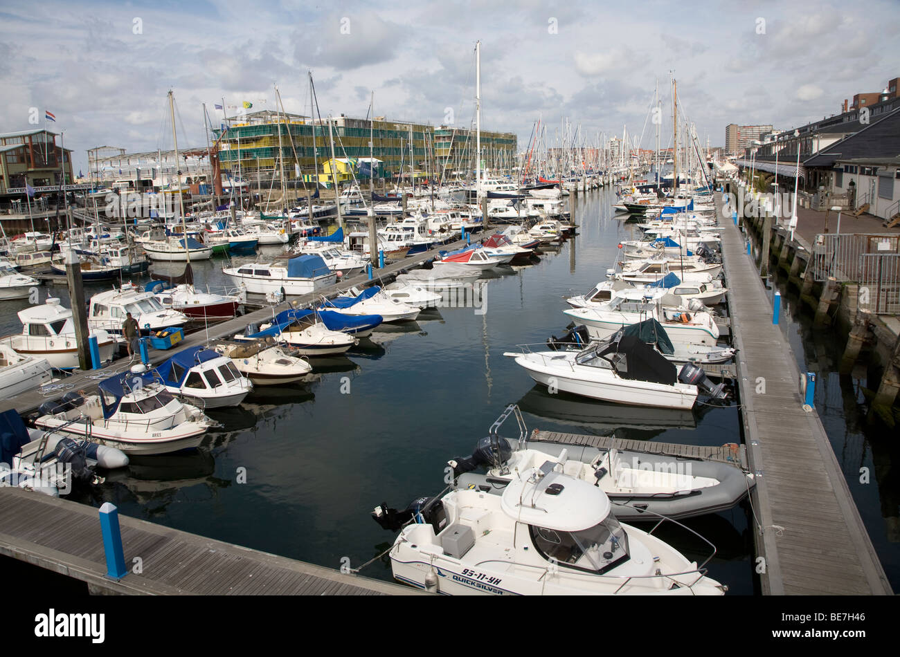 Leisure boats Scheveningen harbour Holland Stock Photo - Alamy
