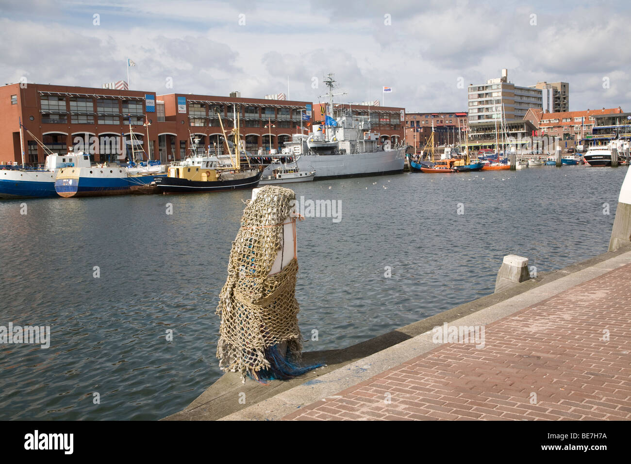 Fishing boats Scheveningen harbour Holland Stock Photo - Alamy