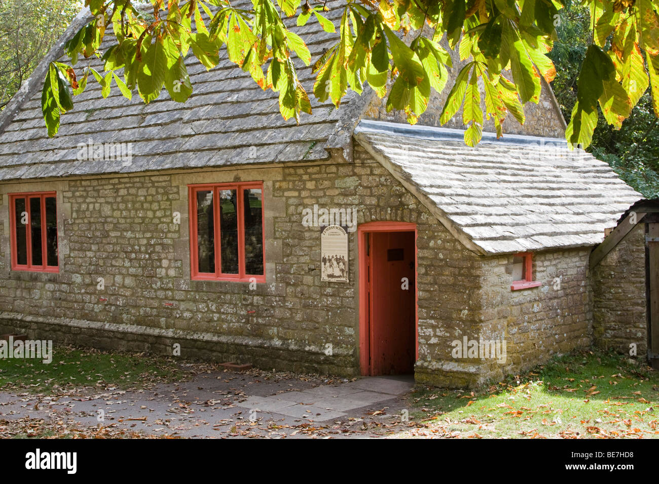 Tyneham village school house Dorset, England UK GB Stock Photo - Alamy