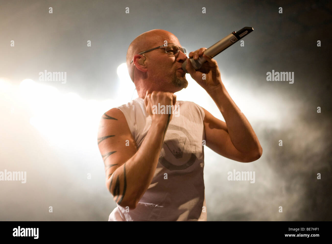 German singer and musician Thomas D performing live in the Swiss Life ...