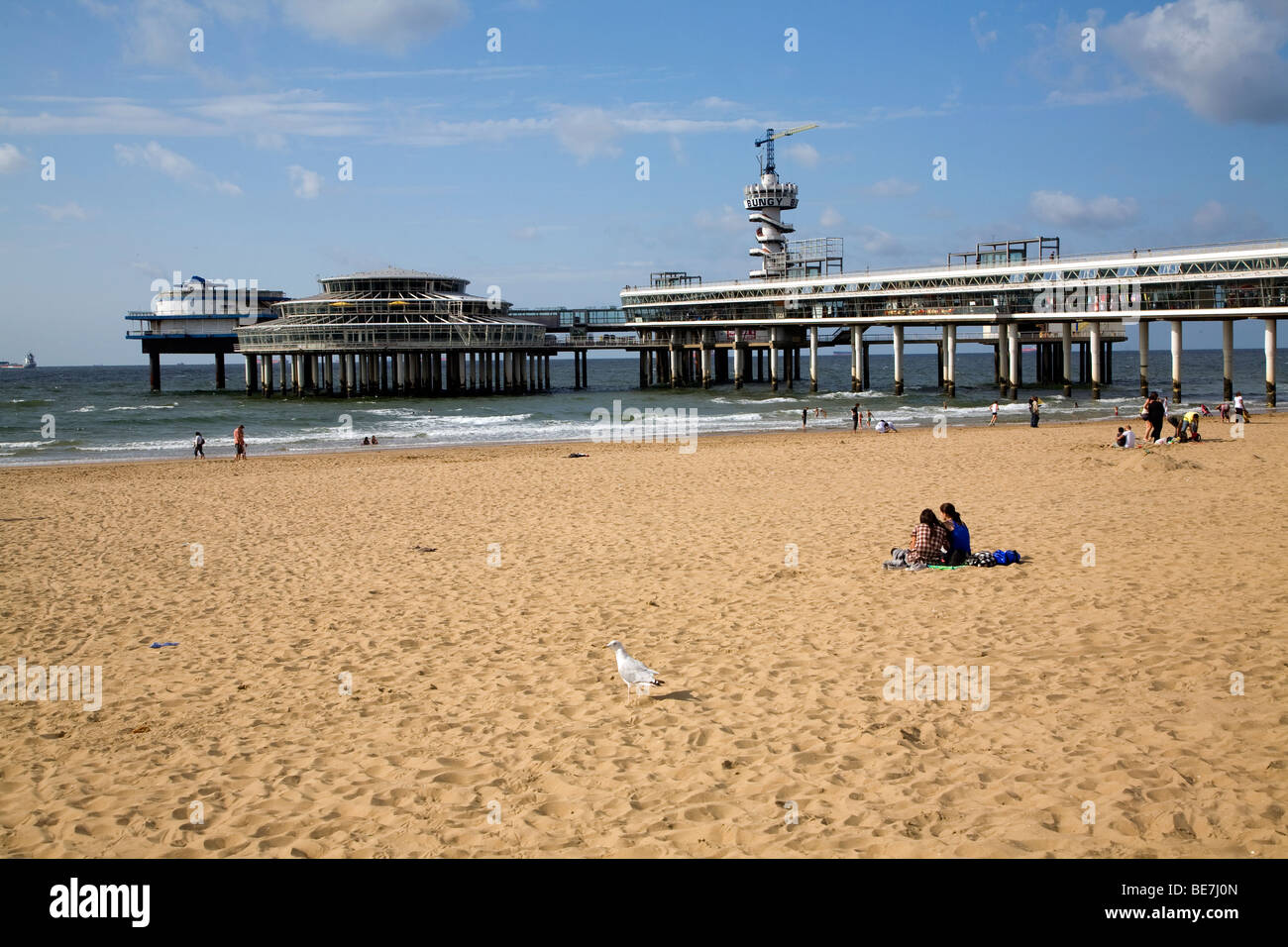 The Pier and beach Scheveningen Holland Stock Photo - Alamy