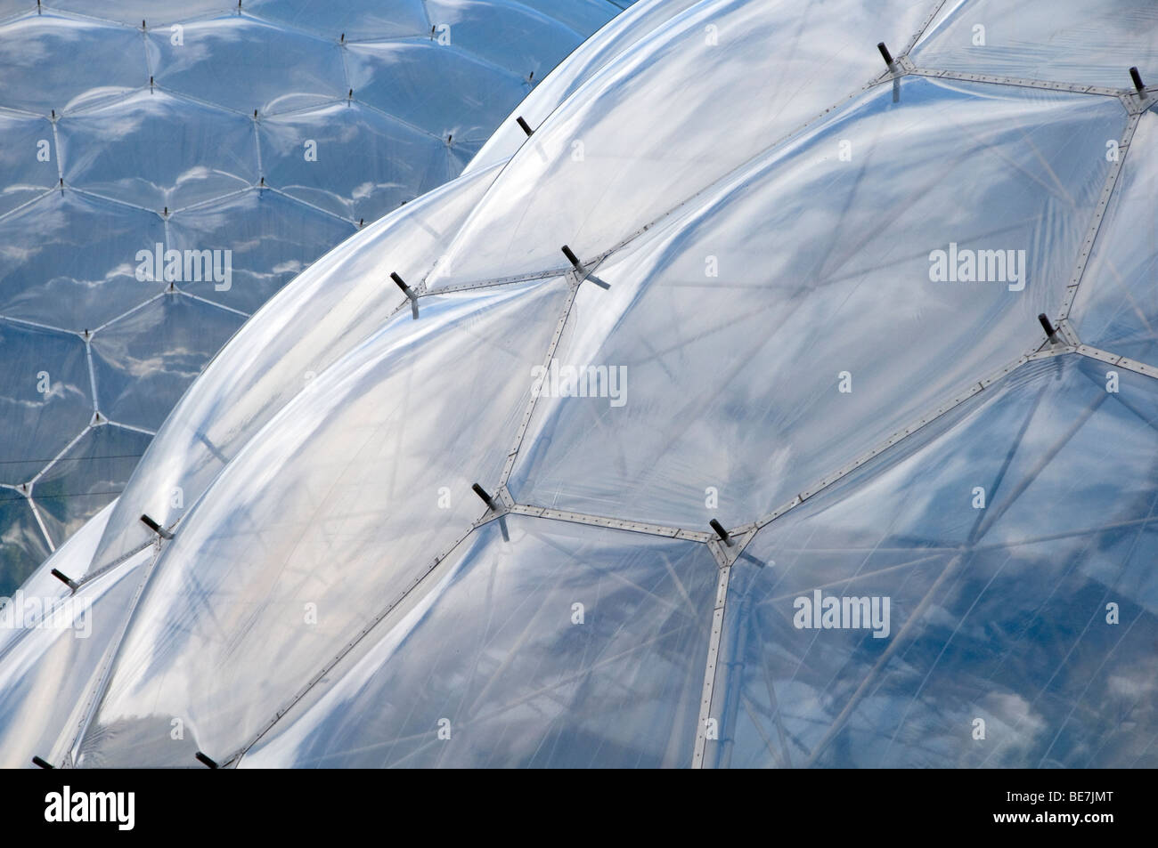 Close up of the biomes at the Eden Project in Cornwall, England Stock ...