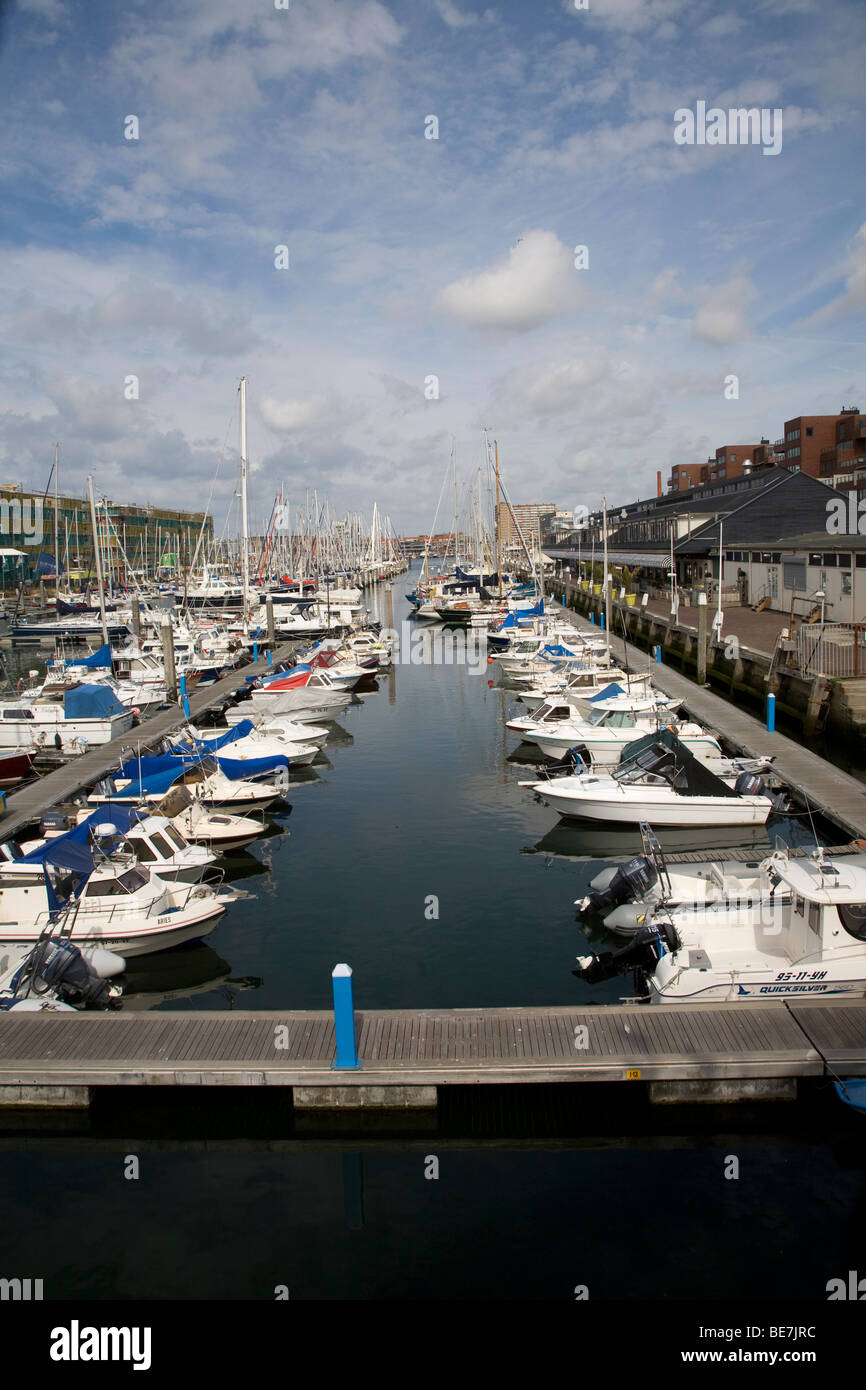 Leisure boats Scheveningen harbour Holland Stock Photo - Alamy