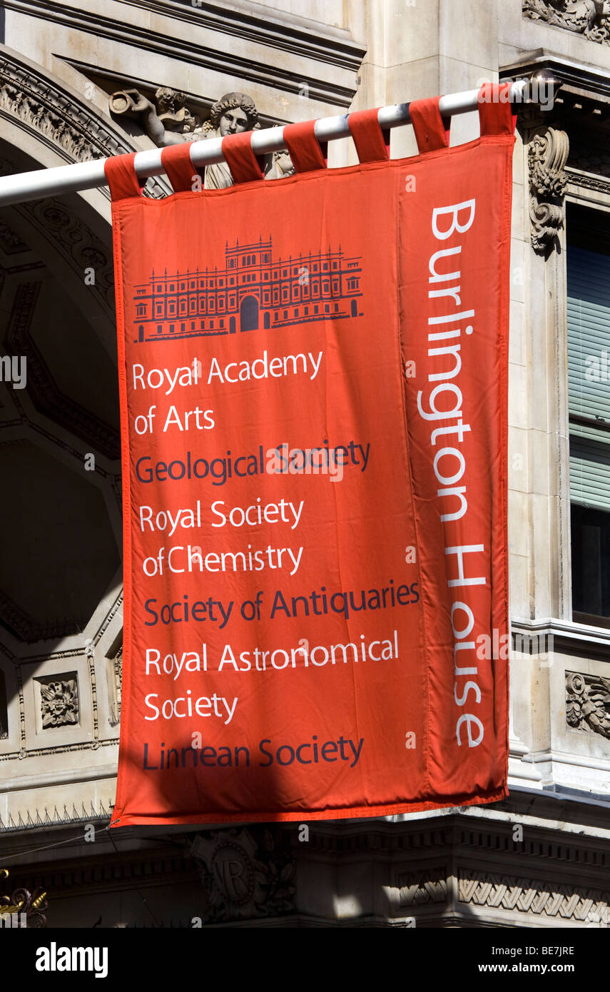 Burlington House Entrance Flag Stock Photo - Alamy