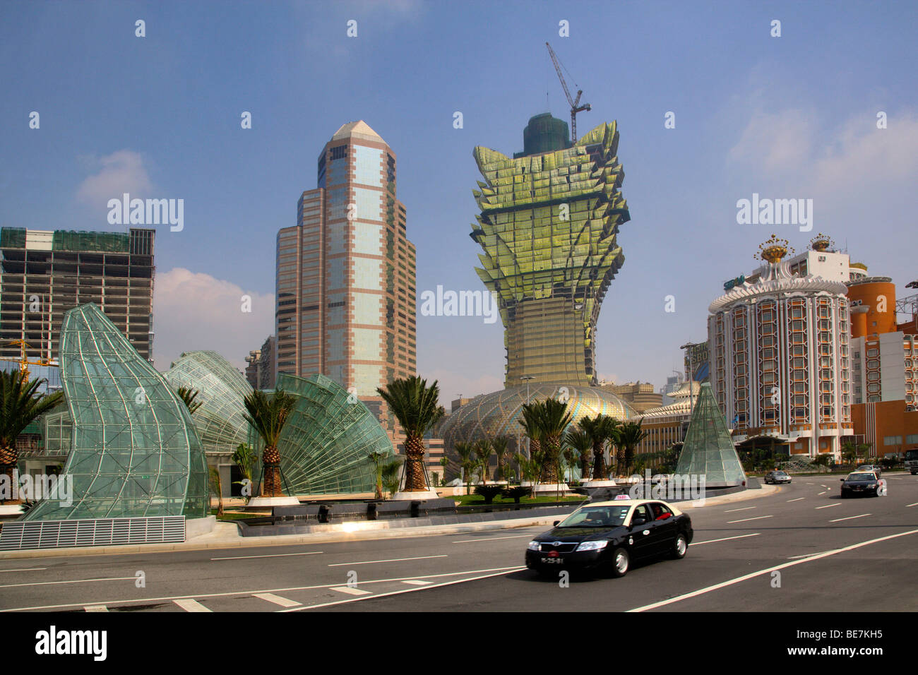 China, Macau, the new Grand Lisboa Hotel and Casino, next to the old ...