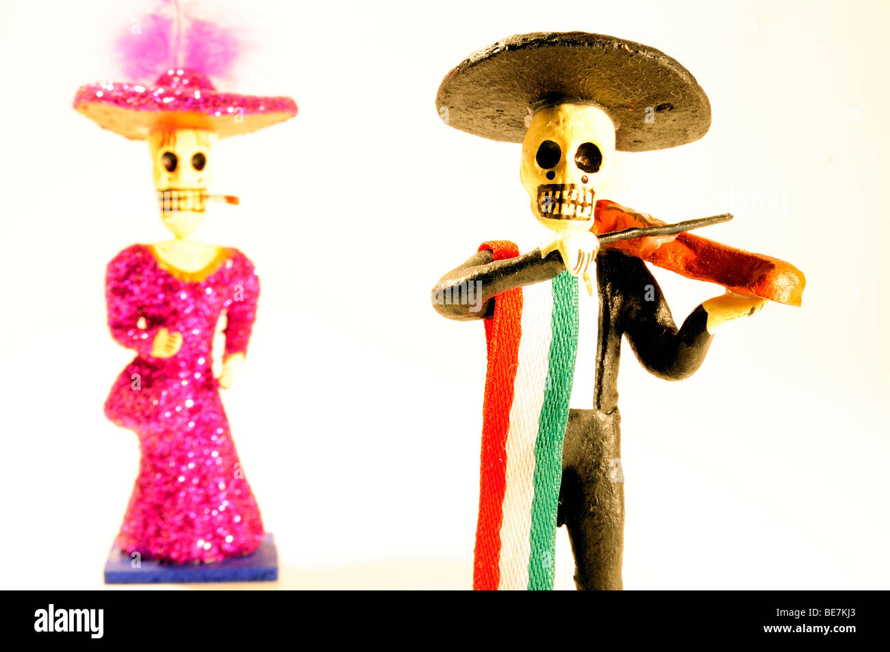 Mexican figures to mark Day of the Dead, Mexico Stock Photo - Alamy