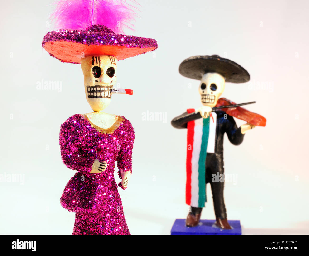Mexican figures to mark Day of the Dead, Mexico Stock Photo - Alamy