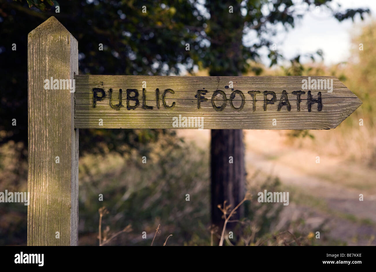 Ramblers Walking On Public Footpath Stock Photos & Ramblers Walking On ...